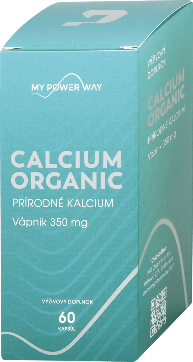 MY POWER WAY Kapsuly Calcium Organic Prírodné kalcium, 60 ks | mojadm.sk