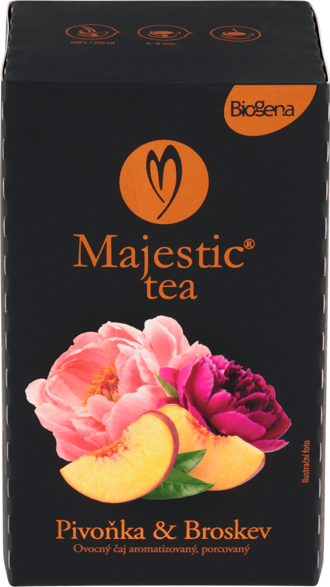 Biogena Majestic Tea ovocný čaj Pivoňka & Broskev 20x2 g, 50 g | dm.cz