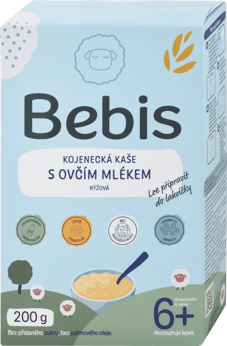 Bebis Ryžová kaša s ovčím mliekom, 200 g | mojadm.sk