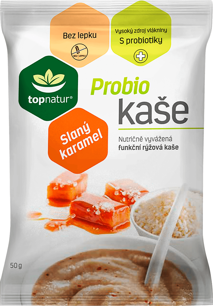 Topnatur Probio rýžová kaše Slaný karamel, 50 g | dm.cz