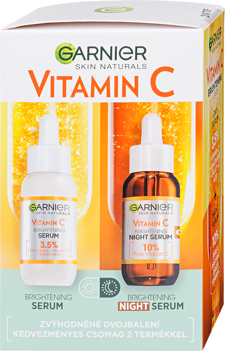 GARNIER SKIN NATURALS C-vitamin szérum nappali és éjszakai, duopack, 60 ...