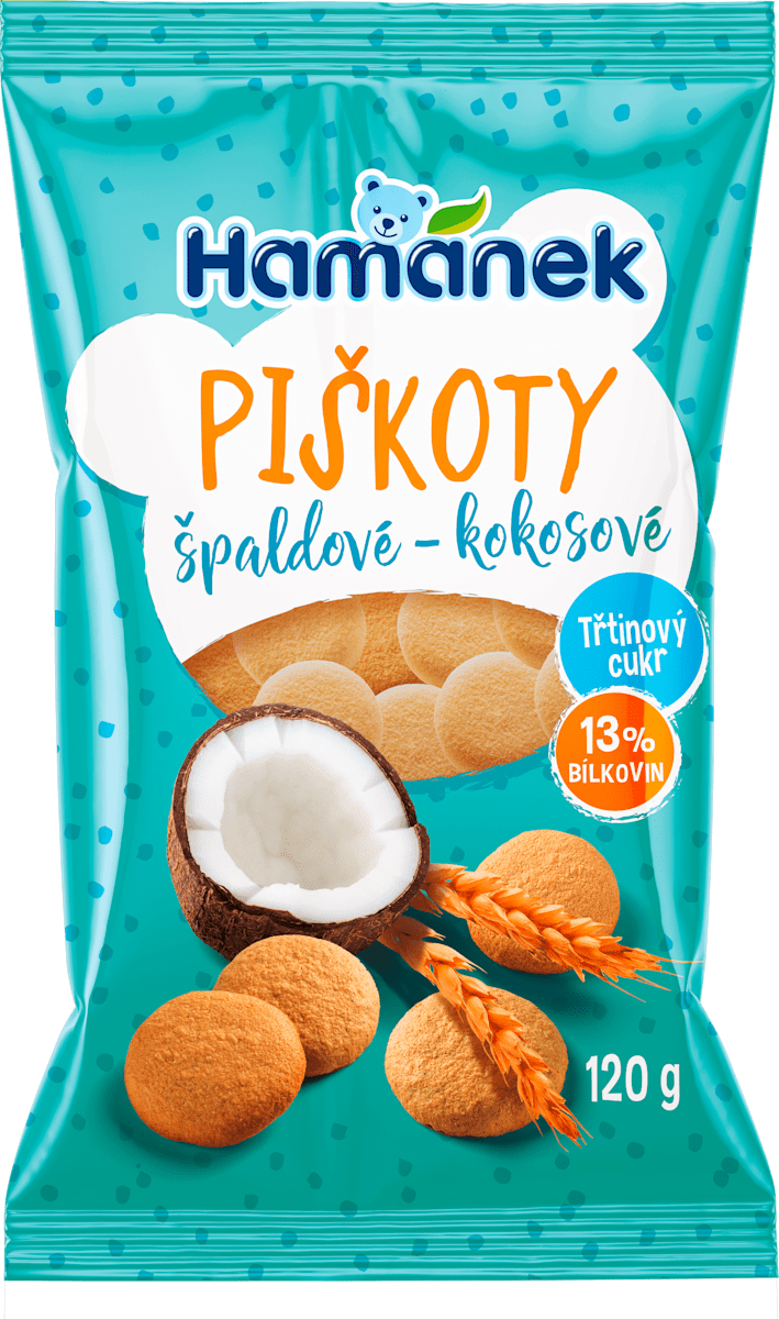 Hamánek Piškóty špaldové - kokosové, 120 g | mojadm.sk