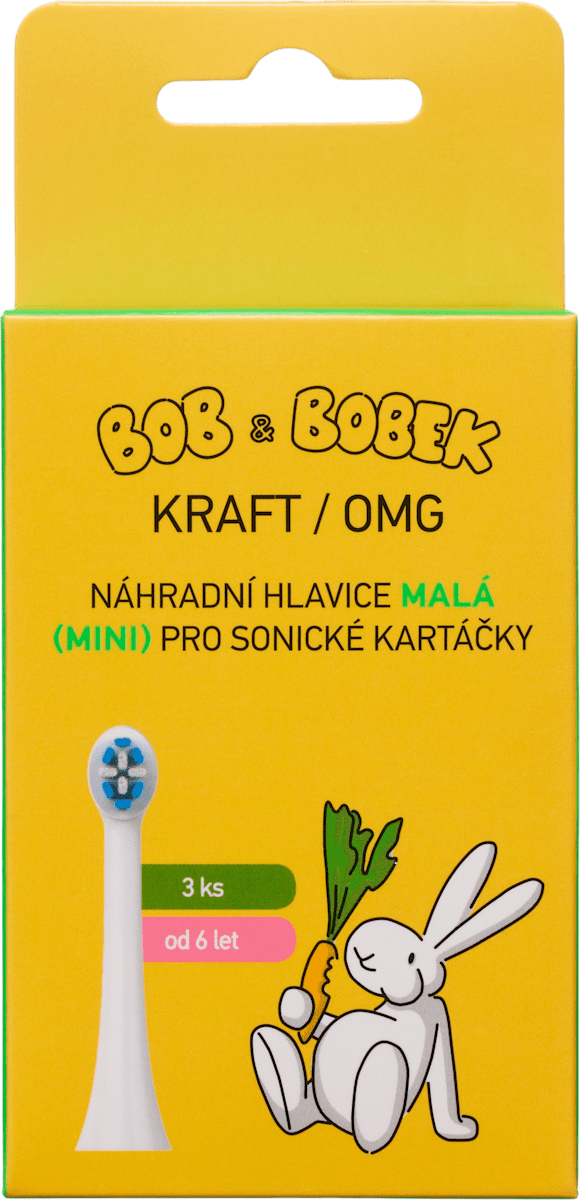 BOB & BOBEK náhradní hlavice mini na sonický zubní kartáček, 3 ks | dm.cz