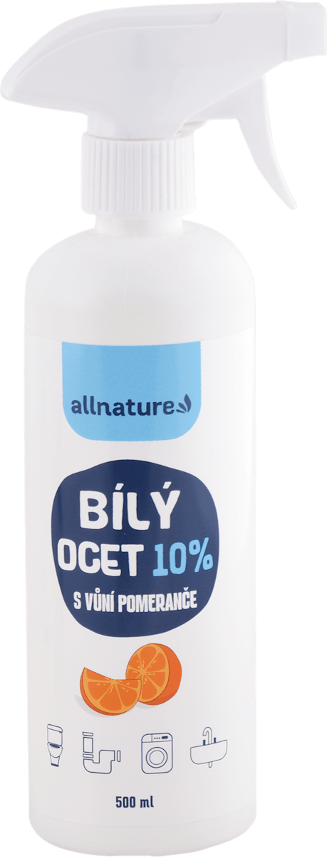 Allnature Biely ocot 10% v spreji s vôňou pomaranča, 500 ml | mojadm.sk