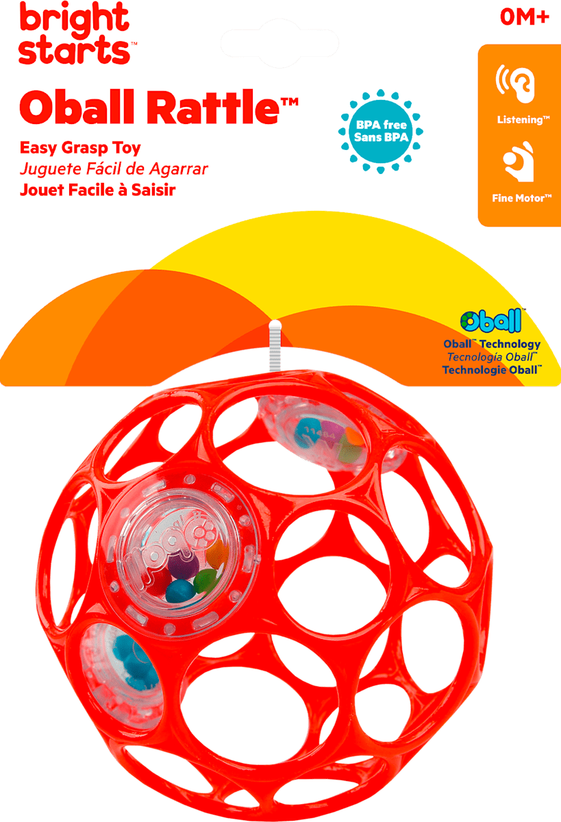 Oball Rattle hračka 0m+, orange, 1 ks | dm.cz