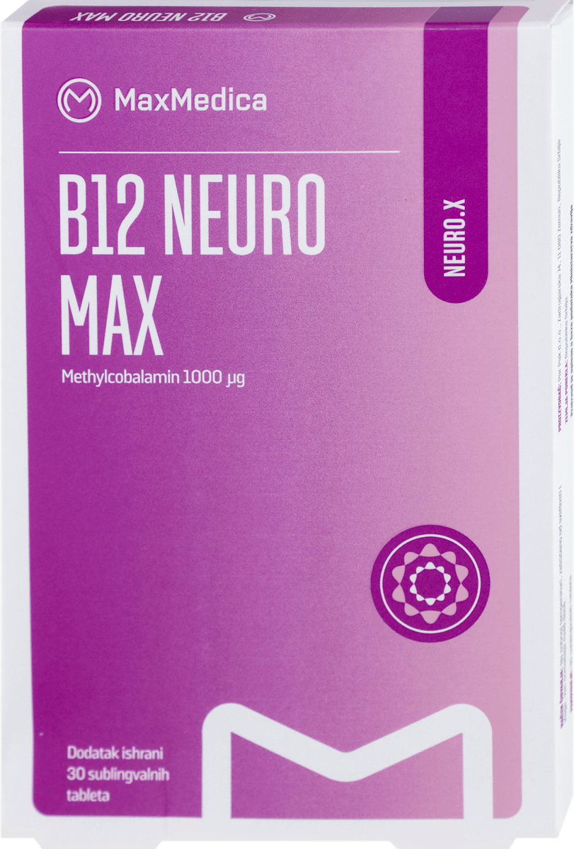 MaxMedica B12 NEURO MAX sublingvalne tablete, 30 kom | dm.rs
