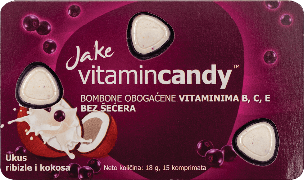 Jake Bomboni s okusom ribizle i kokosa, 18 g | dm Bosna i Hercegovina