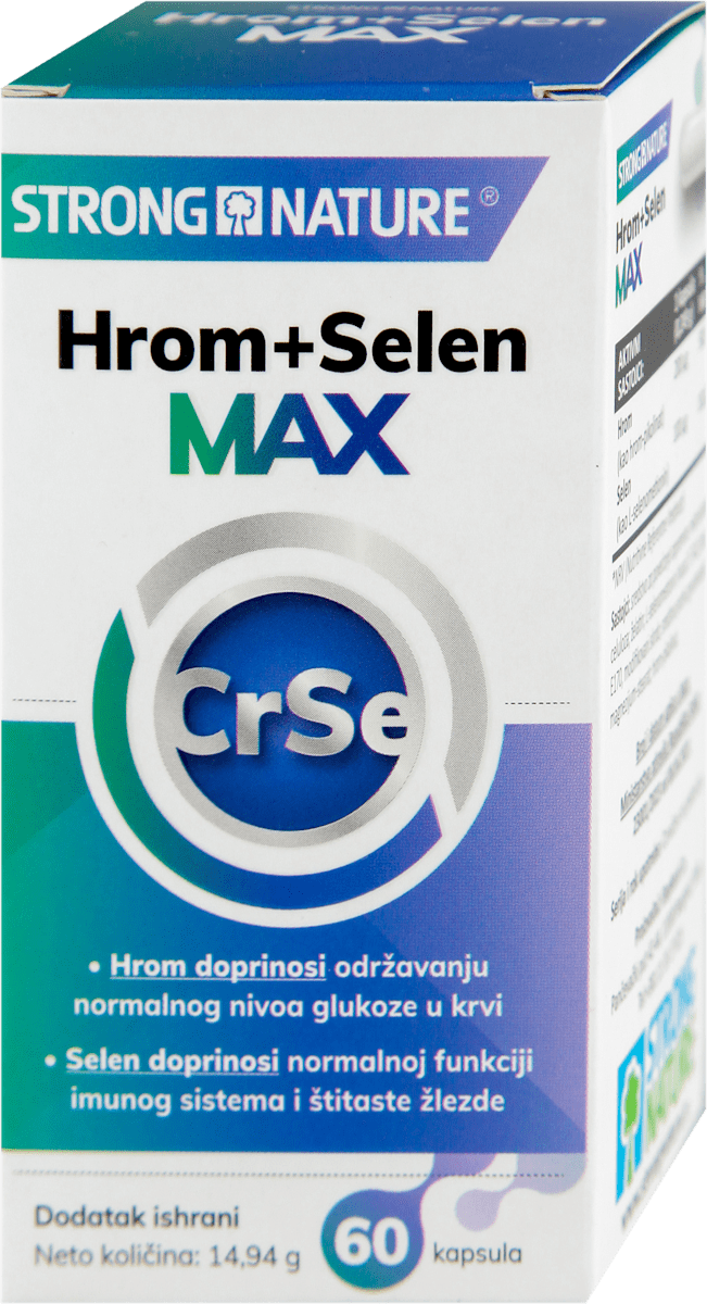 STRONG NATURE Hrom+Selen MAX - kapsula, 60 kom | dm.rs