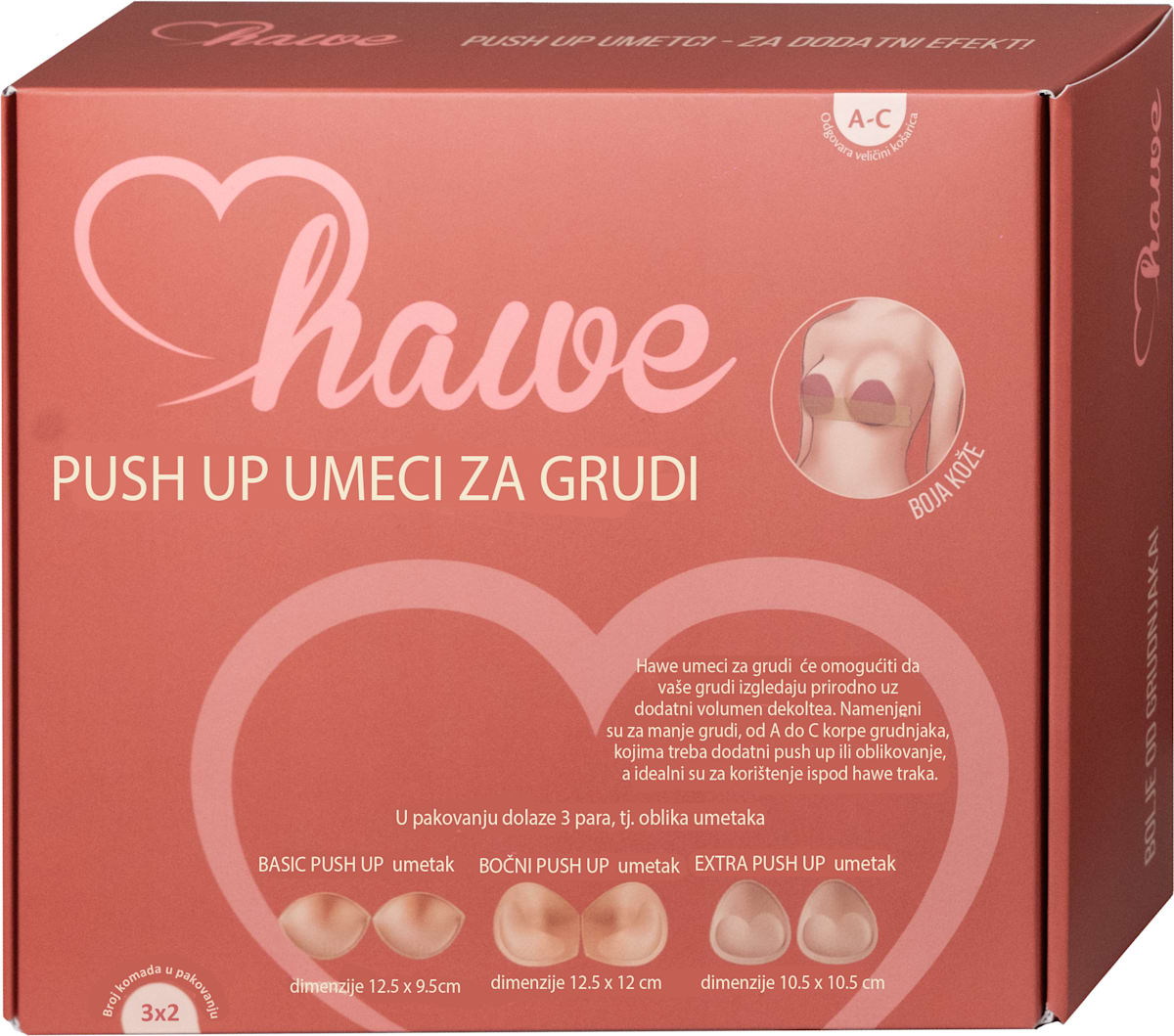hawe Push up umeci za grudi + vrećica za pranje, 1 kom | dm.rs