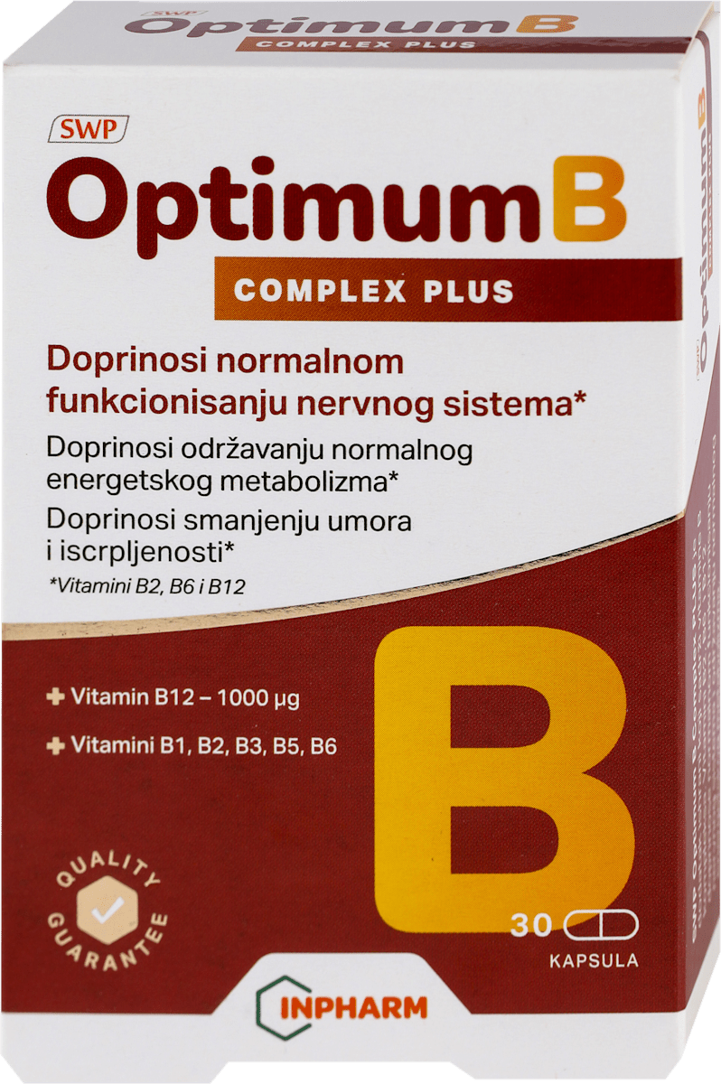 INPHARM OPTIMUM B complex PLUS, 30 kom | dm.rs