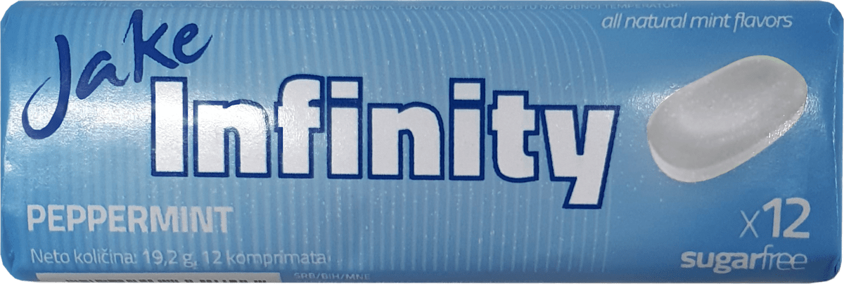Jake Vitamin Candy Infinity bombone - PEPERMINT, 19,2 g | dm.rs