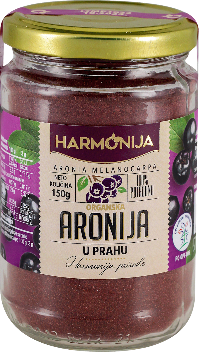 HARMONIJA Harmonija prirode - organska aronija u prahu, 150 g | dm.rs