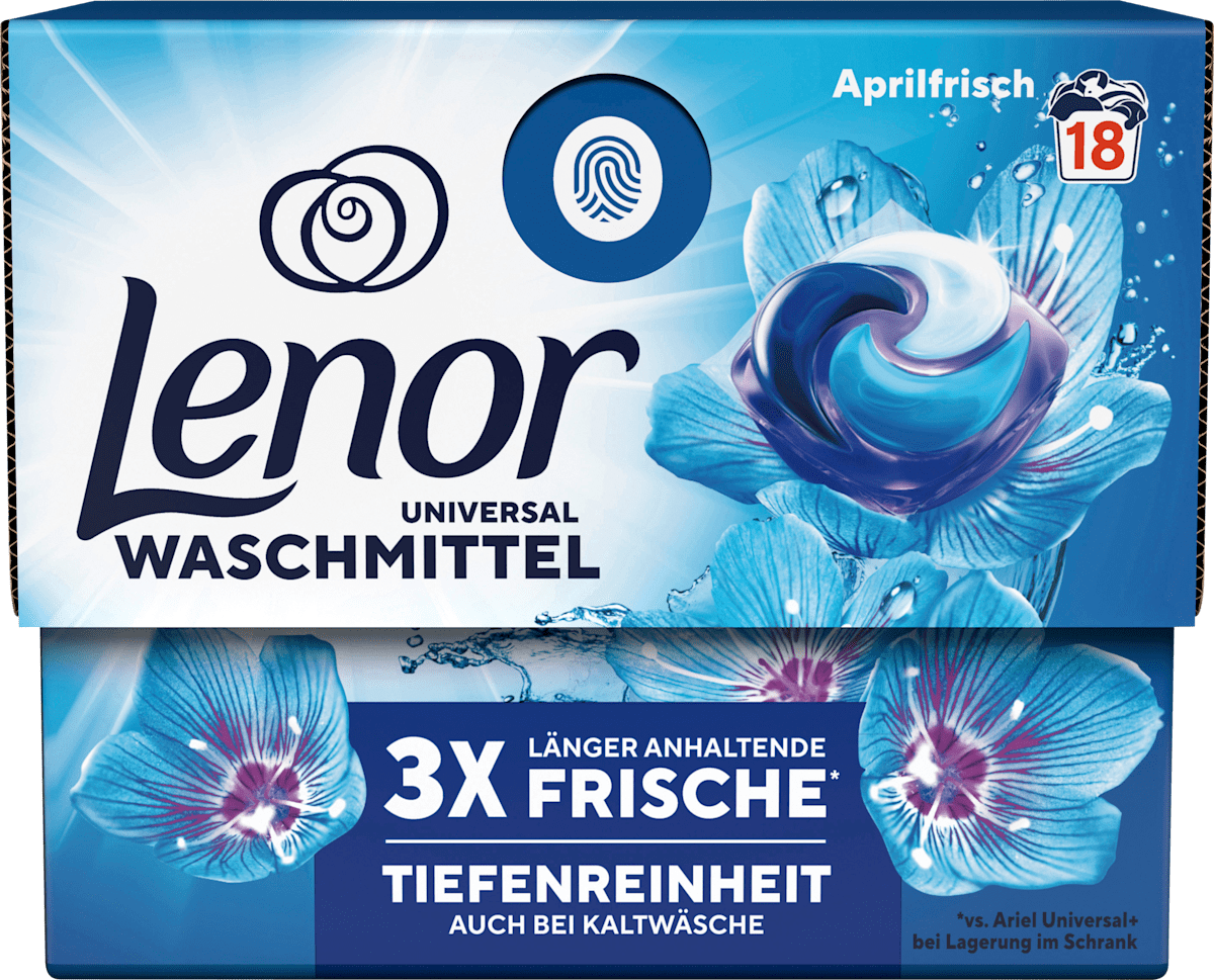 Lenor Vollwaschmittel Pods Aprilfrisch, 18 Wl dauerhaft günstig online kaufen | dm.de