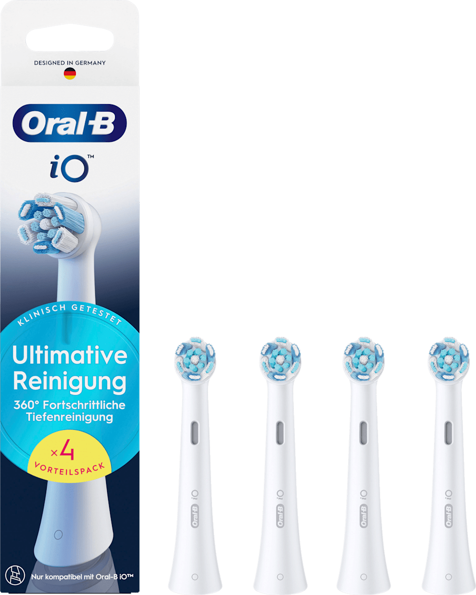 Oral-B Aufsteckbürste iO Ultimative Reinigung weiß, 4 St dauerhaft ...