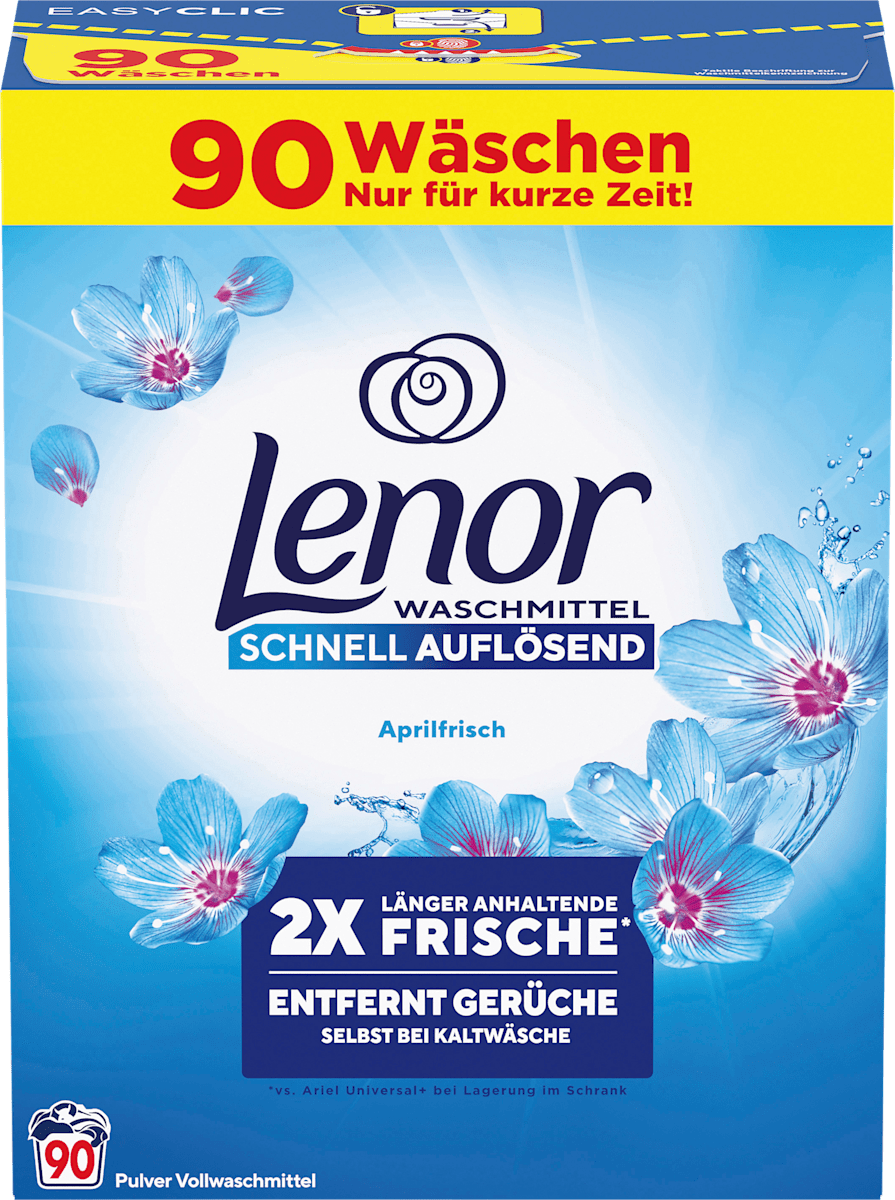 Lenor Vollwaschmittel Pulver Aprilfrisch, 90 Wl dauerhaft günstig online kaufen | dm.de