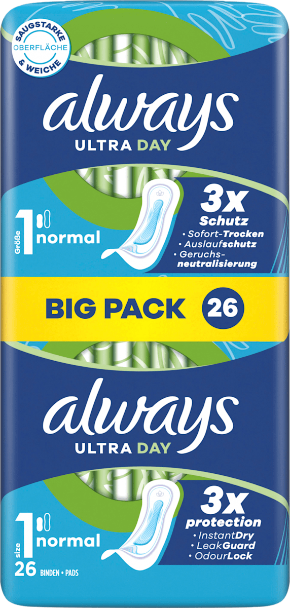 always Ultra-Binden Day Normal 1, Big Pack, 26 St dauerhaft günstig ...