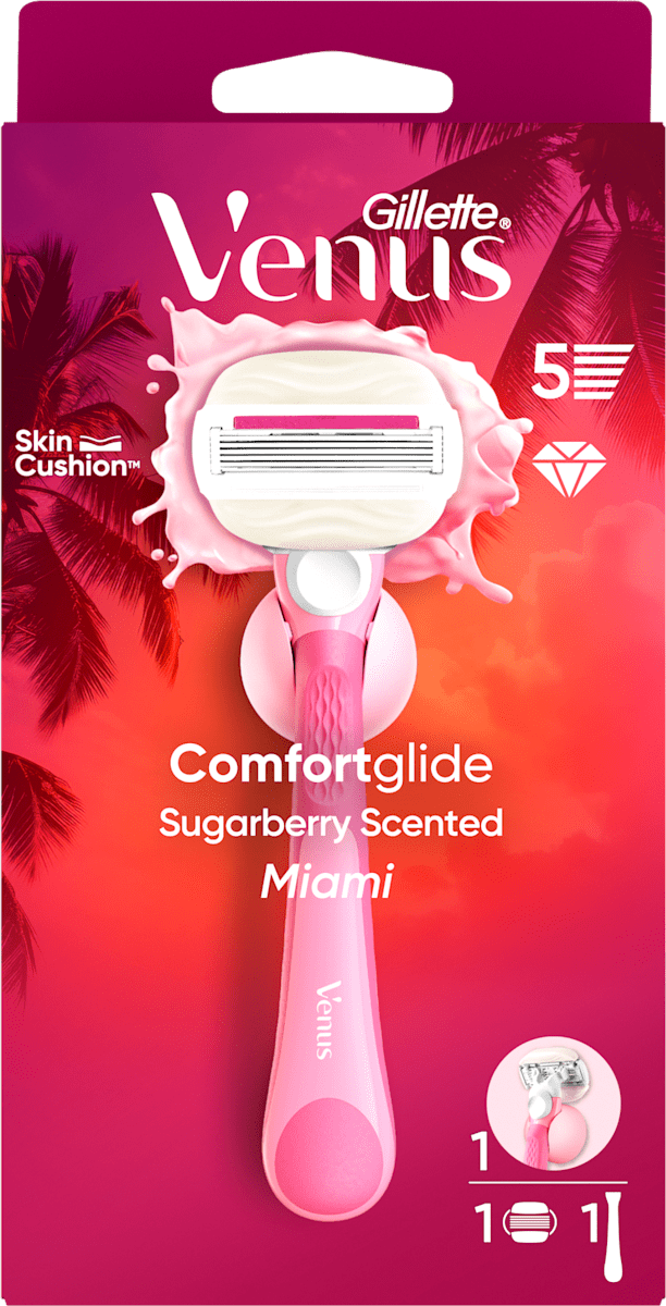 Gillette Venus ComfortGlide Miami dámský holicí strojek Sugarberry + 1 ...