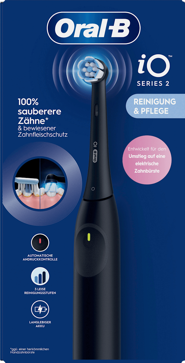 Oral-B Elektrische Zahnbürste iO Series 2 Night Black, 1 St dauerhaft ...