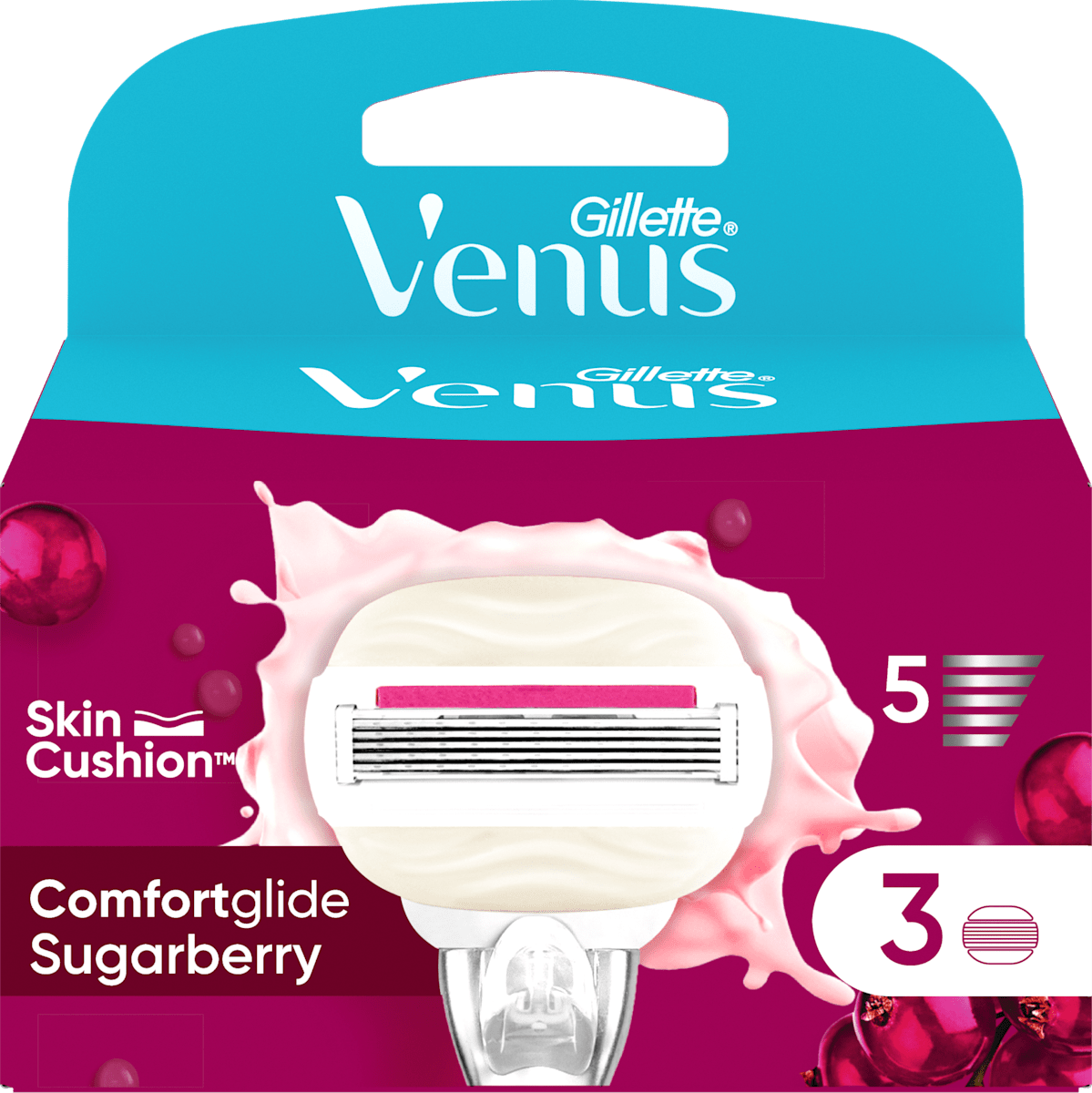 Gillette Venus Comfort glide Sugarberry britvice, 3 kom. | dm.hr