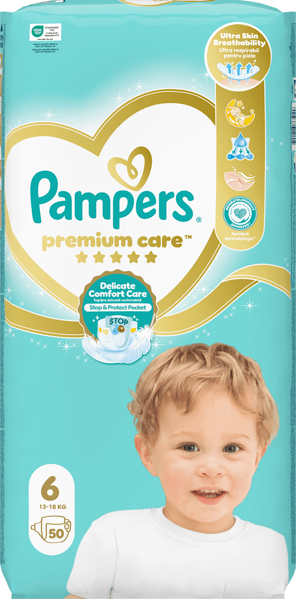 Pampers Premium Care Jumbo pack pelene, vel. 6 (15 – 18 kg), 50 kom ...