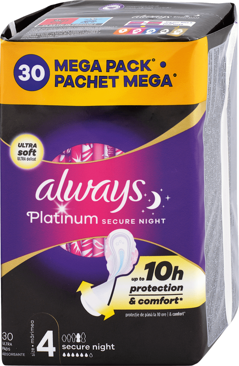 always Platinum higijenski ulošci secure night, 30 kom. | dm.hr