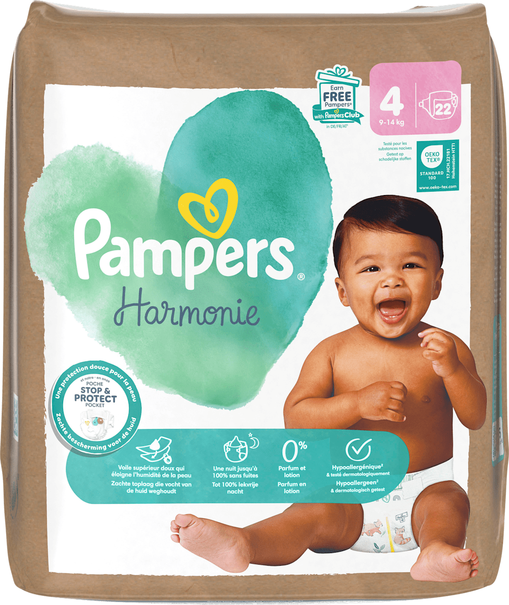 Pampers Harmonie Windeln Harmonie Gr. 4 Maxi (9-14 kg), 22 St dauerhaft ...