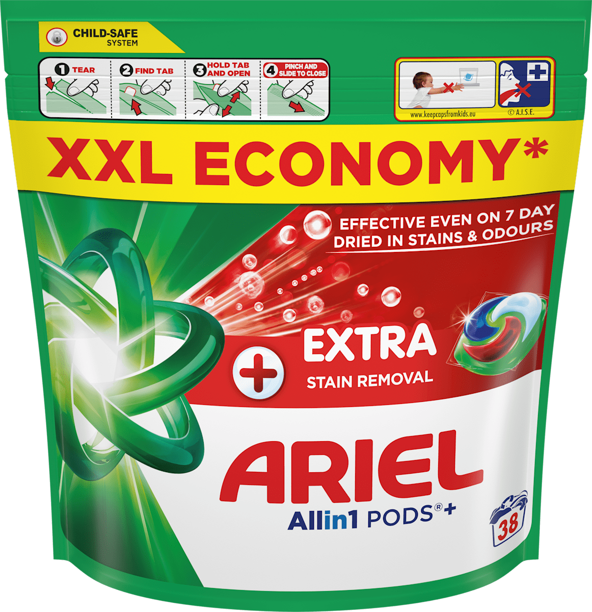 ARIEL Kapsule za pranje perila Extra Clean, XXL pakiranje, 38 pranj | dm.si