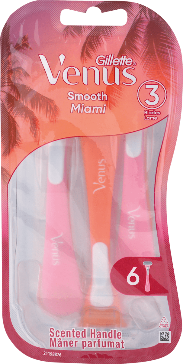 Gillette Venus Dámske jednorazové holiace strojčeky Smooth Miami, 6 ks ...