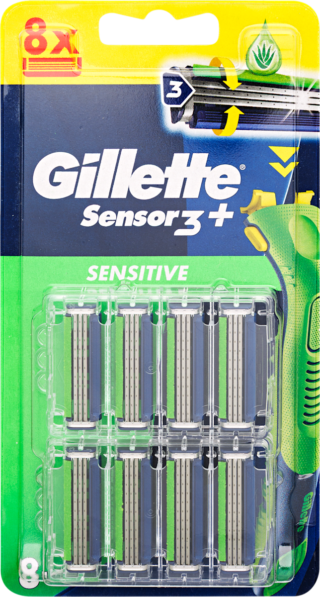 Gillette Sensor 3+ borotva betét, Sensitive, 8 db | dm.hu