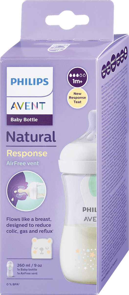 PHILIPS AVENT Natural Response bočica za bebe s AirFree ventilom, 260 ...