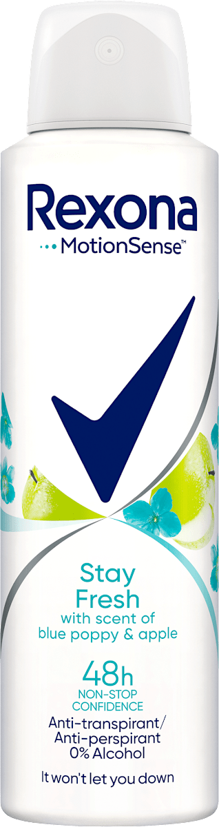 Rexona Дезодорант Stay Fresh Blue Poppy & Apple, 150 ml | dm България