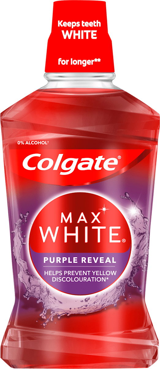 Colgate Płyn do płukania jamy ustnej Max White Purple Reveal, 500 ml ...