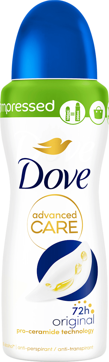 Dove Antitranspirant Deospray Advanced Care Original Compressed, 100 ml ...