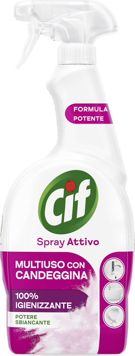 Cif Spray Attivo Multiuso con Candeggina, 650 ml | dm Italia