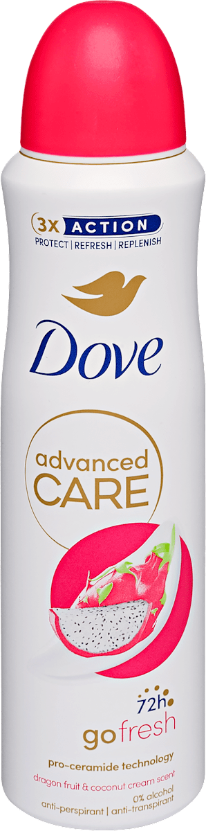 Dove Deo spray, Advanced Care - Dragon Fruit & Coconut Cream Scent, 150 ml | dm.hu