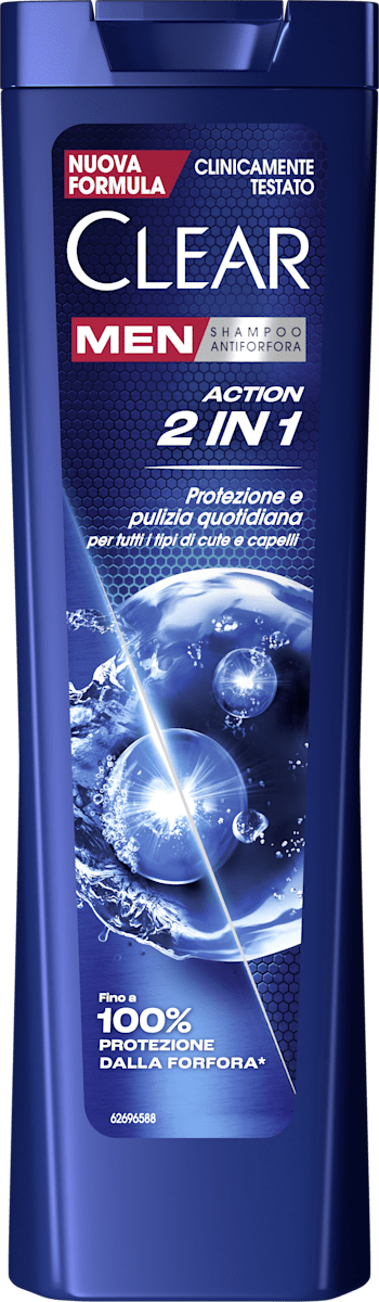CLEAR Men Shampoo uomo anti-forfora Action 2in1, 225 ml | dm Italia