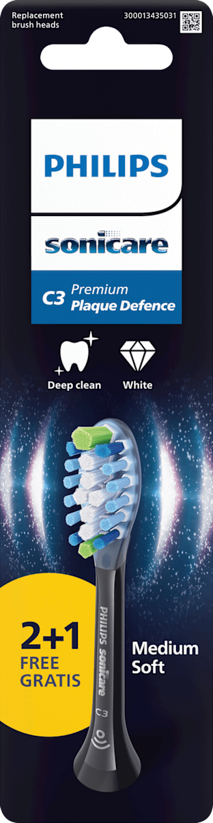 Philips Sonicare Aufsteckbürsten C3 Premium Plaque Defence 2+1 Gratis ...
