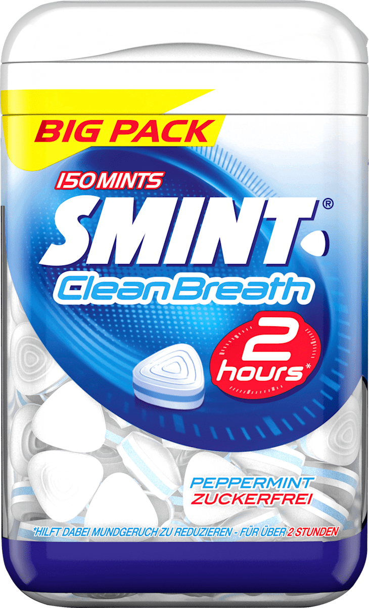 Smint Pastillen, 2h Peppermint, Pfefferminze, zuckerfrei, Big Pack, 105 ...