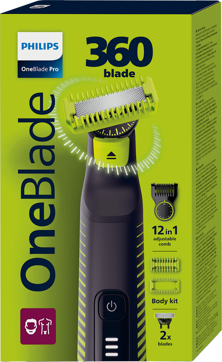 PHILIPS OneBlade OneBlade Pro 360 12in1 brijač za lice i telo, 1 kom ...
