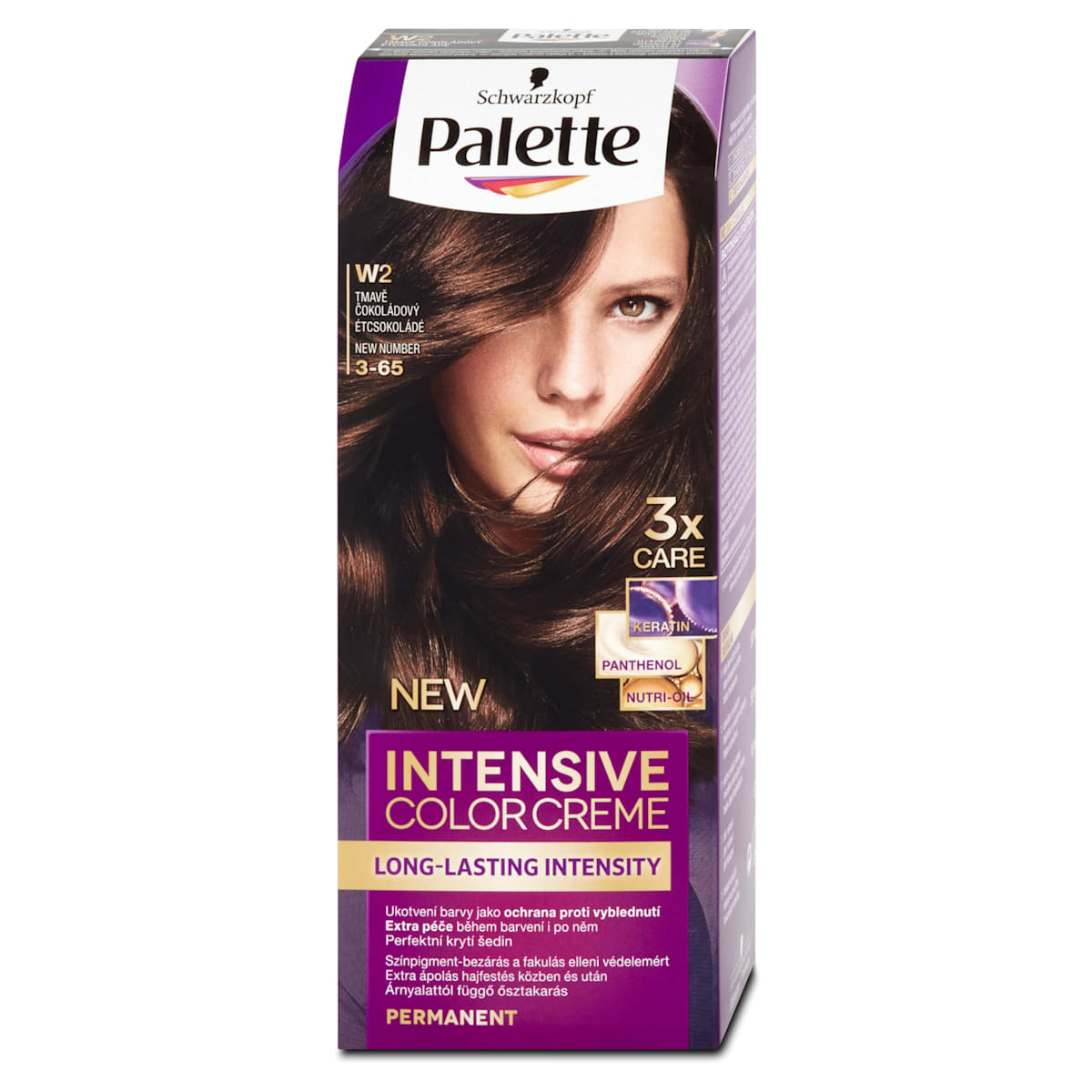 Palette INTENSIVE COLOR CREME Boja za kosu – 3 - 65 tamna čokolada, 1 ...