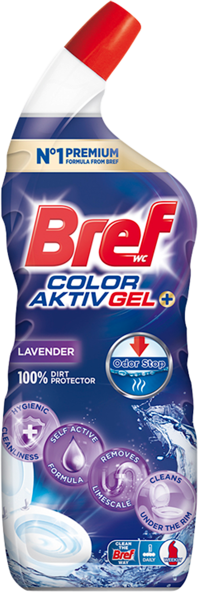 Bref Čistiaci prostriedok na toalety Color Aktiv Gel Lavender, 700 ml ...