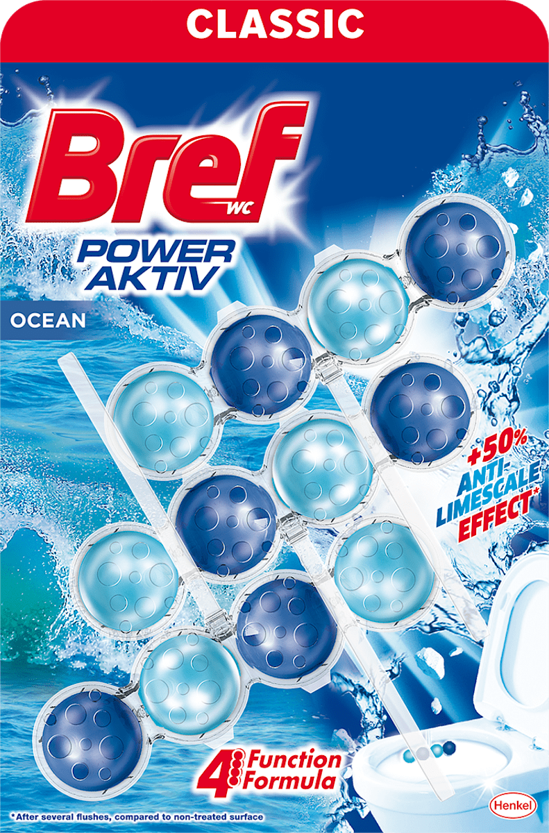 Bref Ароматизатор за тоалетна Power Aktiv, 150 g | dm България