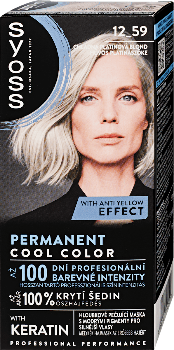 Syoss Tartós hajfesték, hűvös platinaszőke 12-59, 1 db | dm.hu