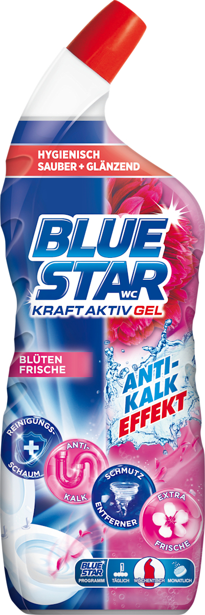 BLUE STAR WC-Reiniger Kraft Aktiv Gel Blütenfrische, 700 ml | dm.at