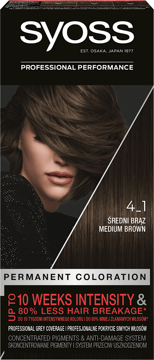 Syoss Farba do włosów 4_1 Średni Brąz, 1 szt. kupuj w zawsze ...