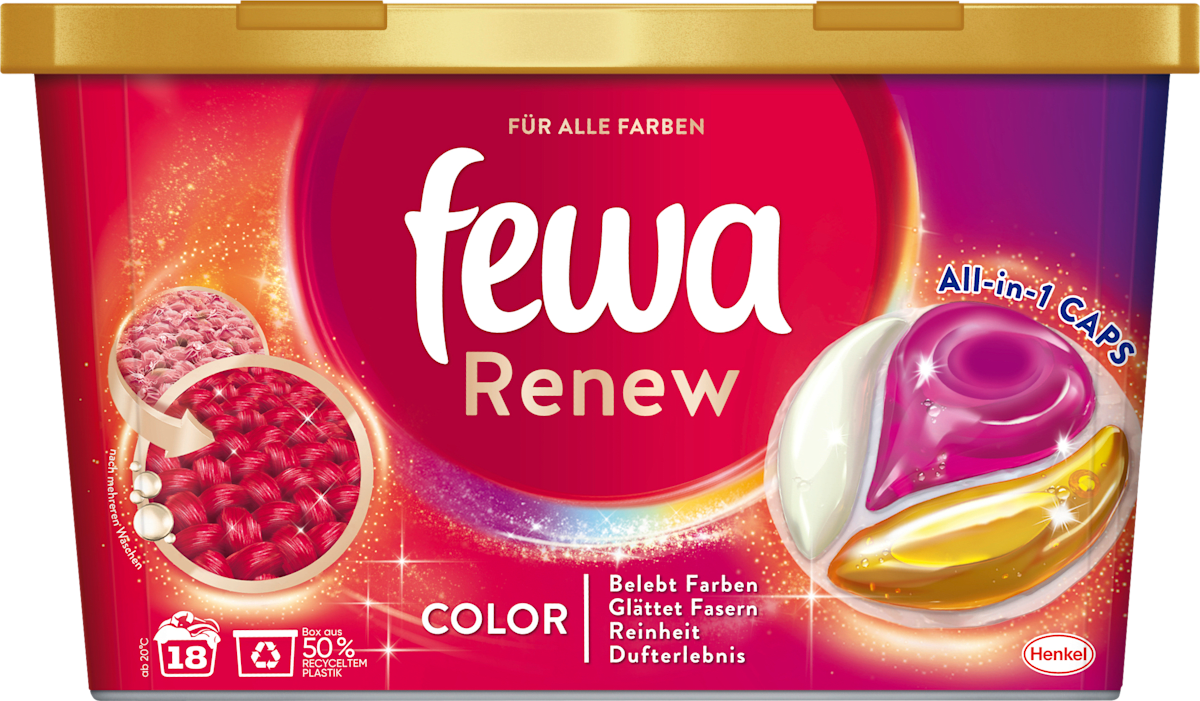 Fewa Renew & Care Caps Colorwaschmittel für Buntwäsche, 18 Wl | dm.at