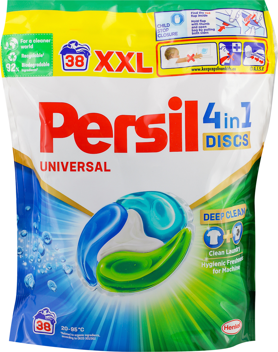 Persil 4in1 DISCS UNIVERSAL DEEP CLEAN kapsule za pranje veša, 38 kom ...
