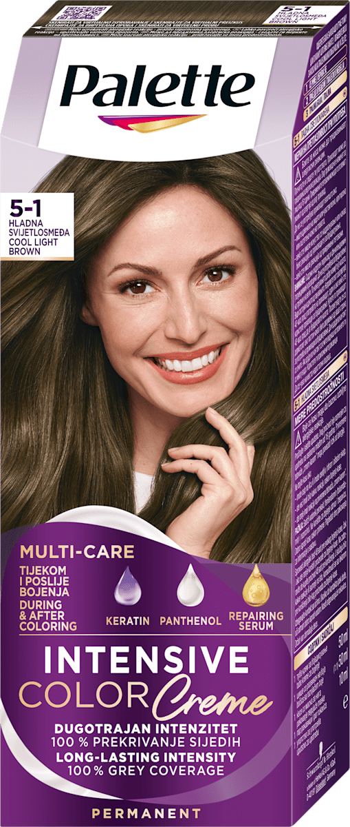 Palette INTENSIVE COLOR CREME Boja za kosu - 5-1 Light Brown, 1 kom ...