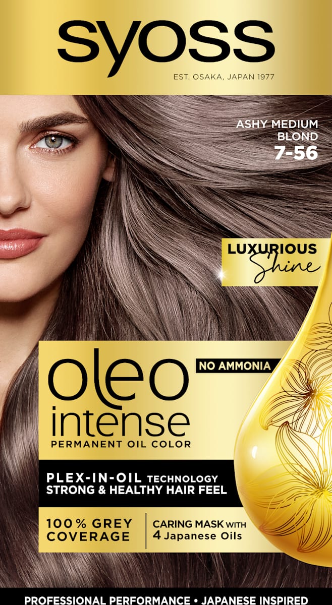 syoss Oleo Intense Боя за коса - Nr.7-56 Ashy Medium Blond, 1 бр. | dm ...
