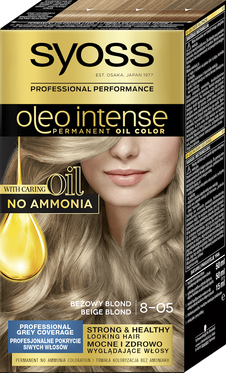 Syoss Oleo Intense Farba do włosów 8-05 Beżowy Blond, 1 szt. kupuj w zawsze korzystnych cenach | dm